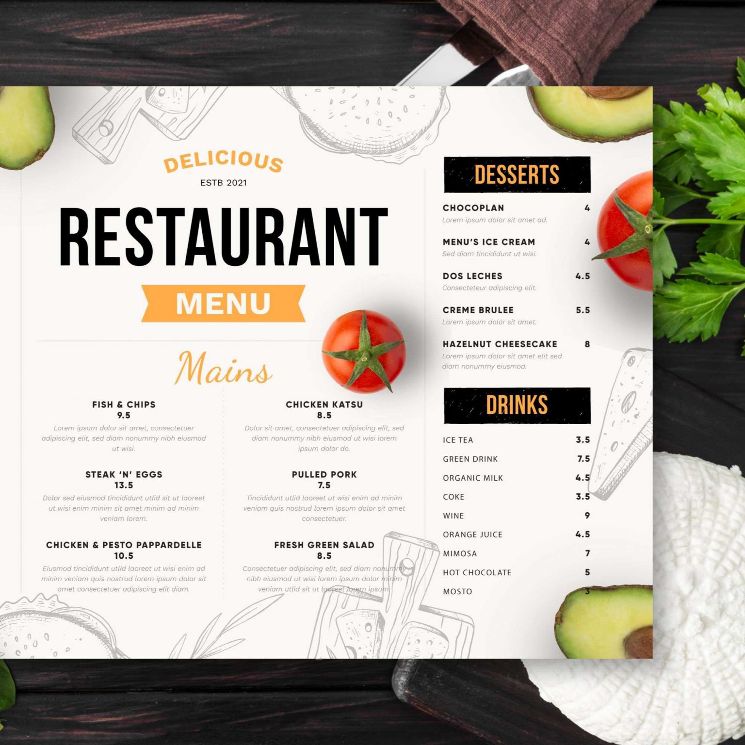 Best design ideas for restaurant menus